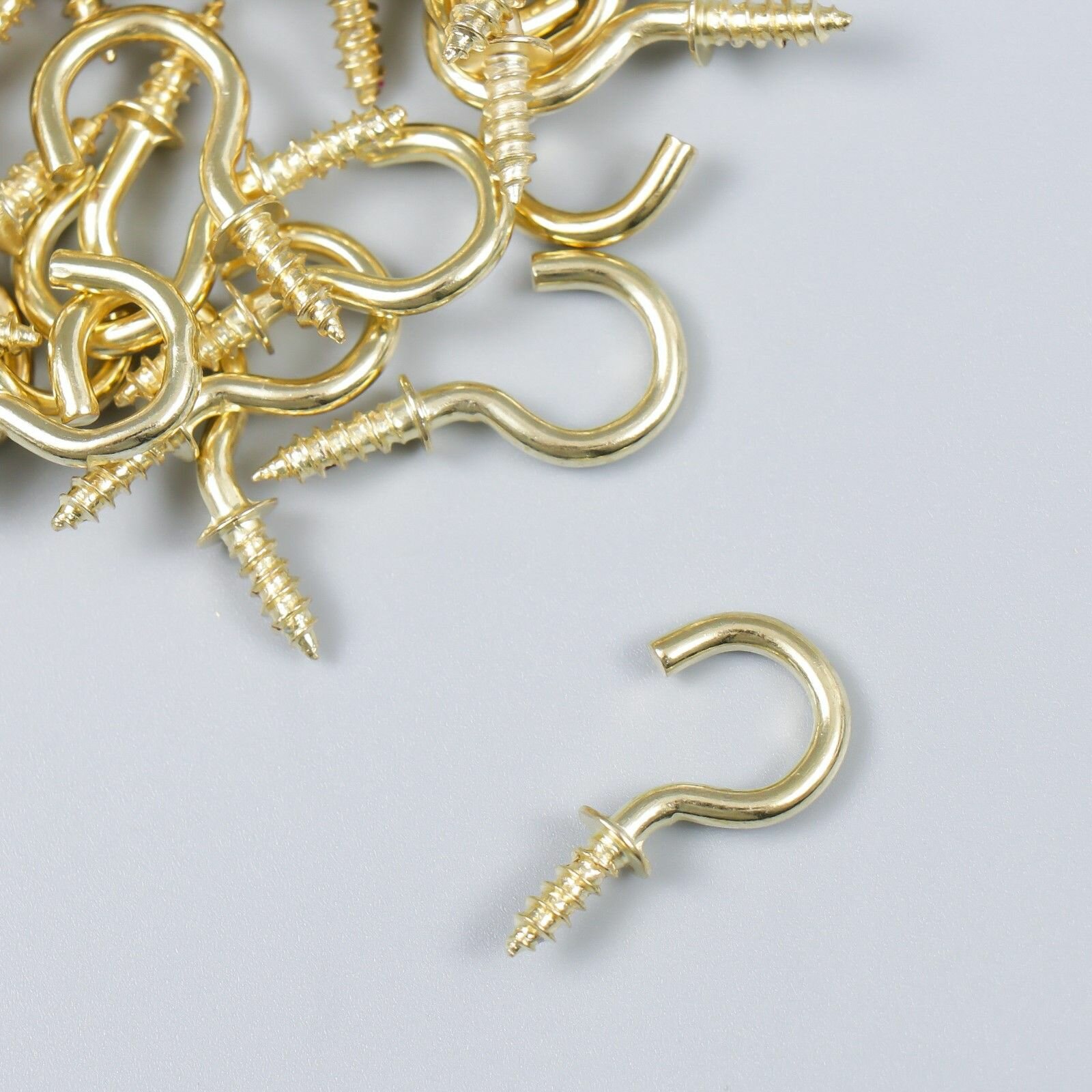 Набор Винтов - крючоков 50 шт. для крепления картин, фоторамок, 1.1 х 2.5 см