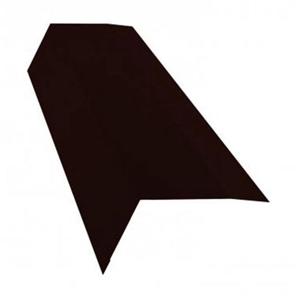 Планка карнизная для металлочерепицы 100х65 мм 2 м темно-коричневая RR 32 424451