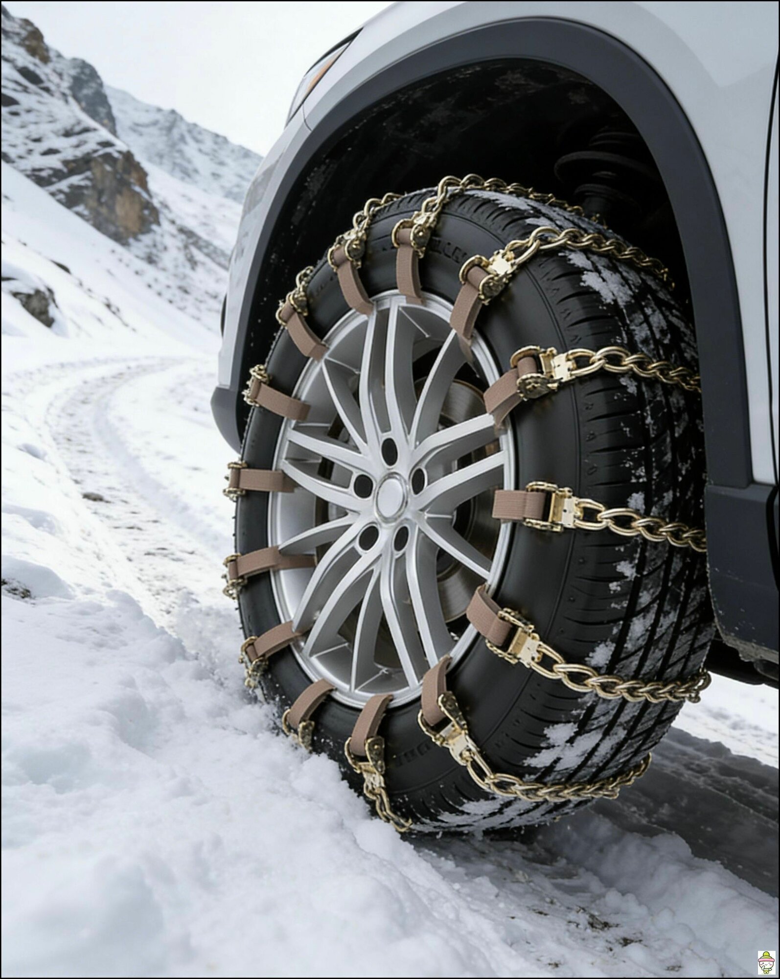 Роликовая цепь противоскольжения для автомобильных шин, Универсальный тип для легковых автомобилей и внедорожников, Противоскользящая на снегу и в грязи,