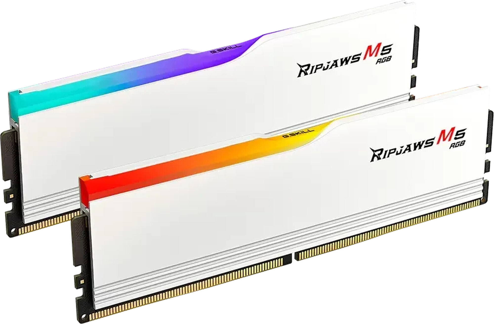Модуль памяти DIMM DDR5 64Gb, 6400Mhz, 2x32Gb, G.Skill Ripjaws M5 RGB White (F5-6400J3239G32GX2-RM5RW)
