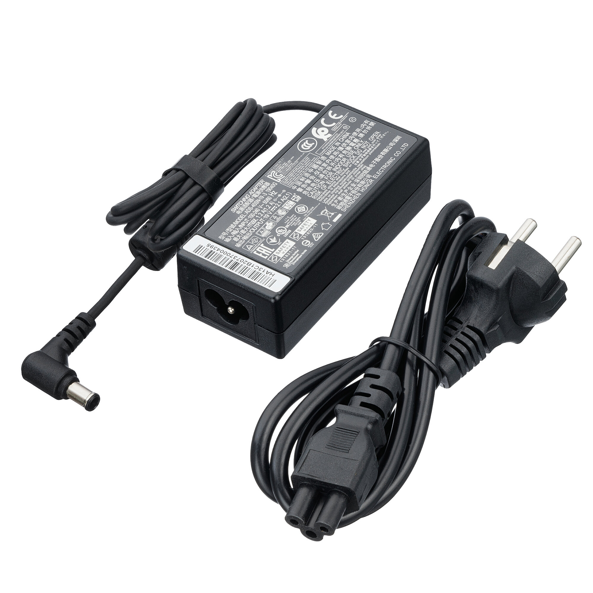 Блок питания для монитора LG 19V, 2.1A, 40W, 6.5x4.4мм с сетевым кабелем