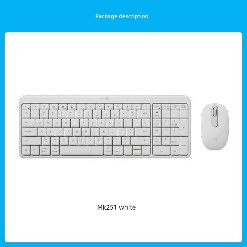 Беспроводной комплект клавиатуры и мыши Logitech MK251 с Bluetooth, подходит для планшетов и ноутбуков Logitech MK251