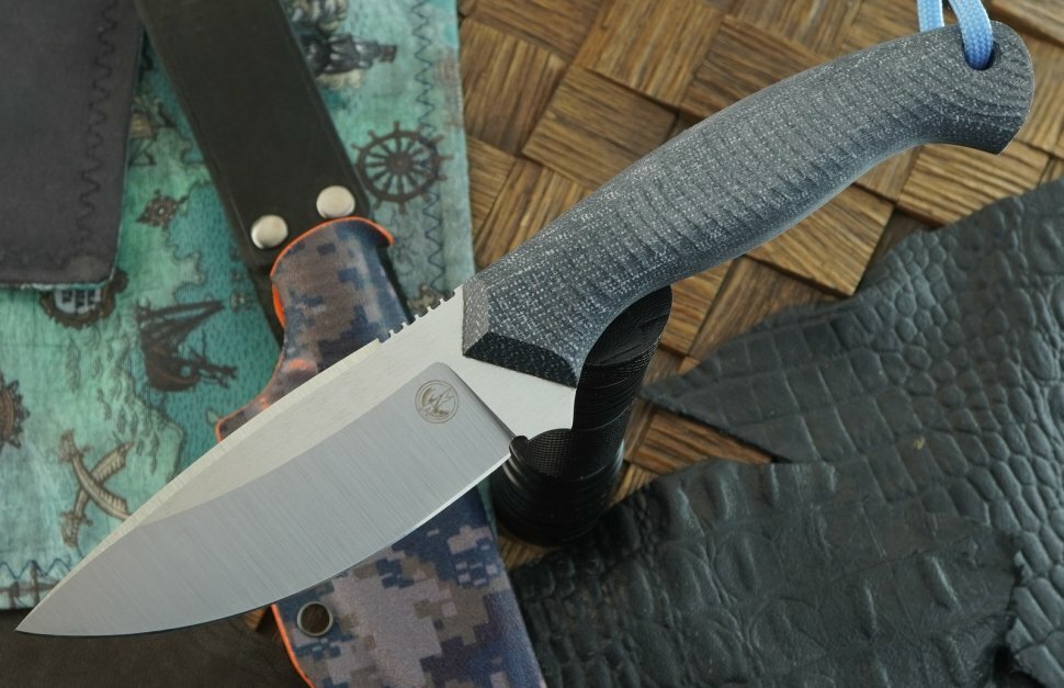 Семь Ножей Пиранья, сталь BG-42, cryo, рукоять серая микарта