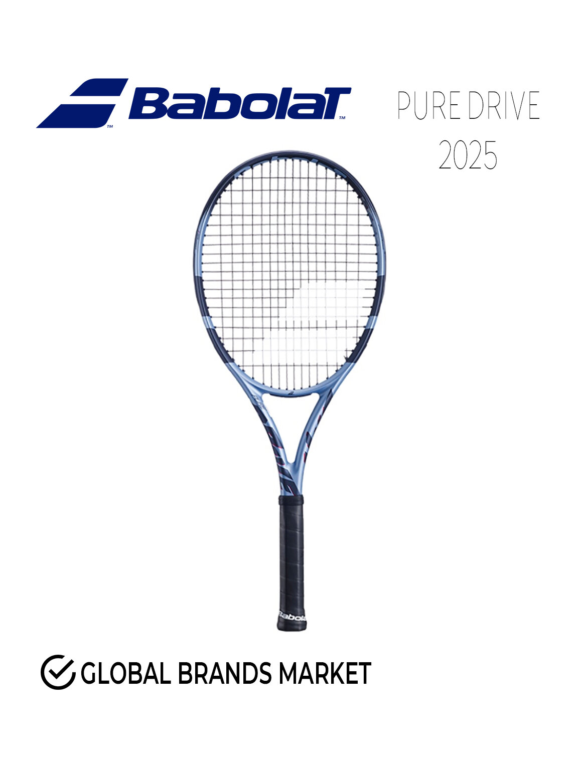 Теннисная ракетка Babolat Pure Drive (2025) 101552, ручка: 2, 300 гр