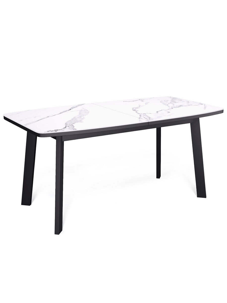 Стол Kenner AA1400 Черный/керамика мрамор белый Размеры: Высота 760мм Глубина 800мм Ширина 1400мм