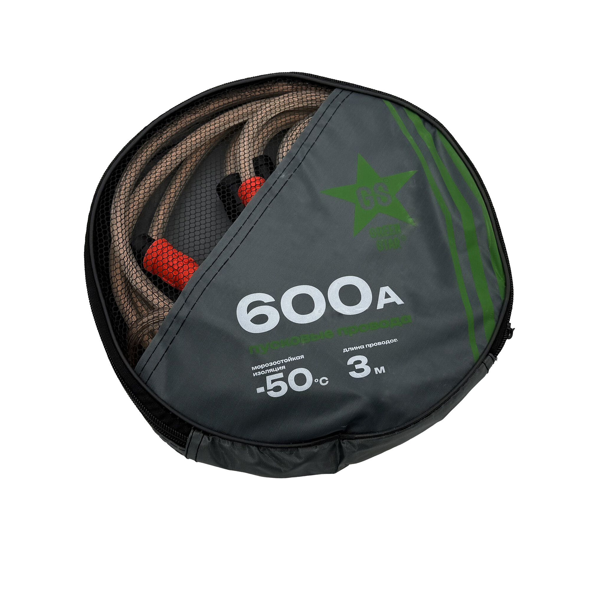 Провода пусковые 600А Green Star 3,0м в сумке 10шт/кор