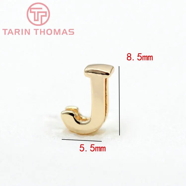 Буква J TARIN THOMAS, 24K золото, 8.5x5.5 мм, 7217-J