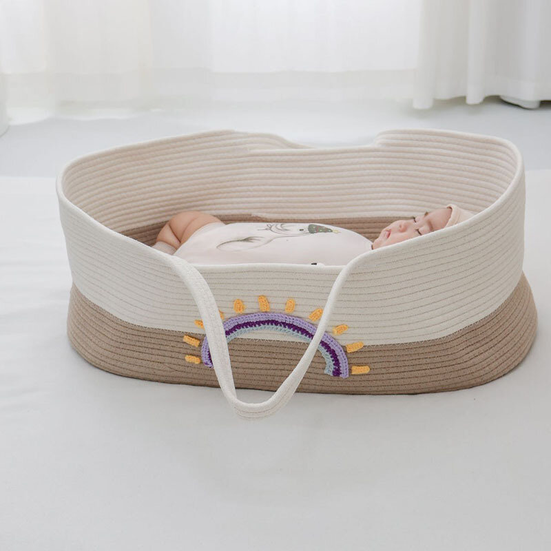 Новая модель 2025 года: переносная люлька-переноска для младенцев, безопасная корзина-лежак для новорожденных для использования на улице.