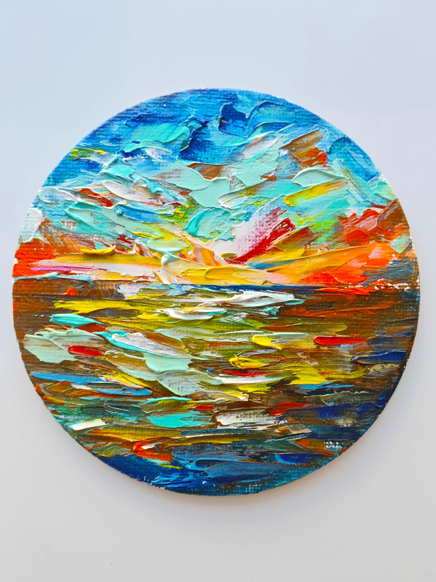 Мини картина маслом на холсте 10х15см