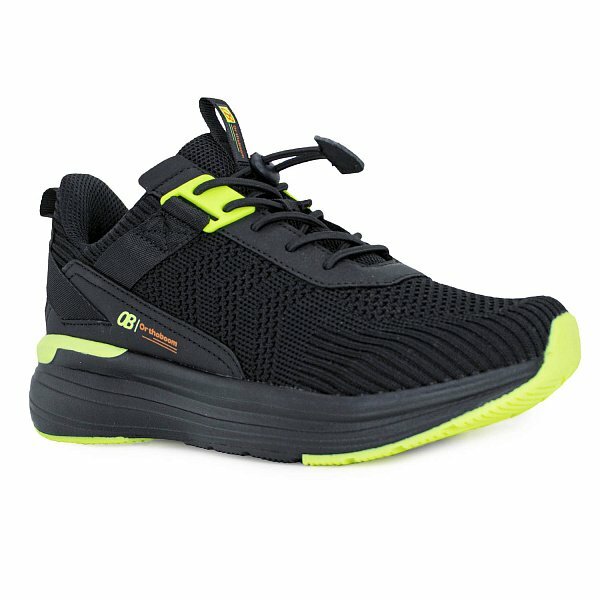 Обувь ортобум ортопедическая детская (кроссовки) арт.30223-02 черный с лаймом р.36