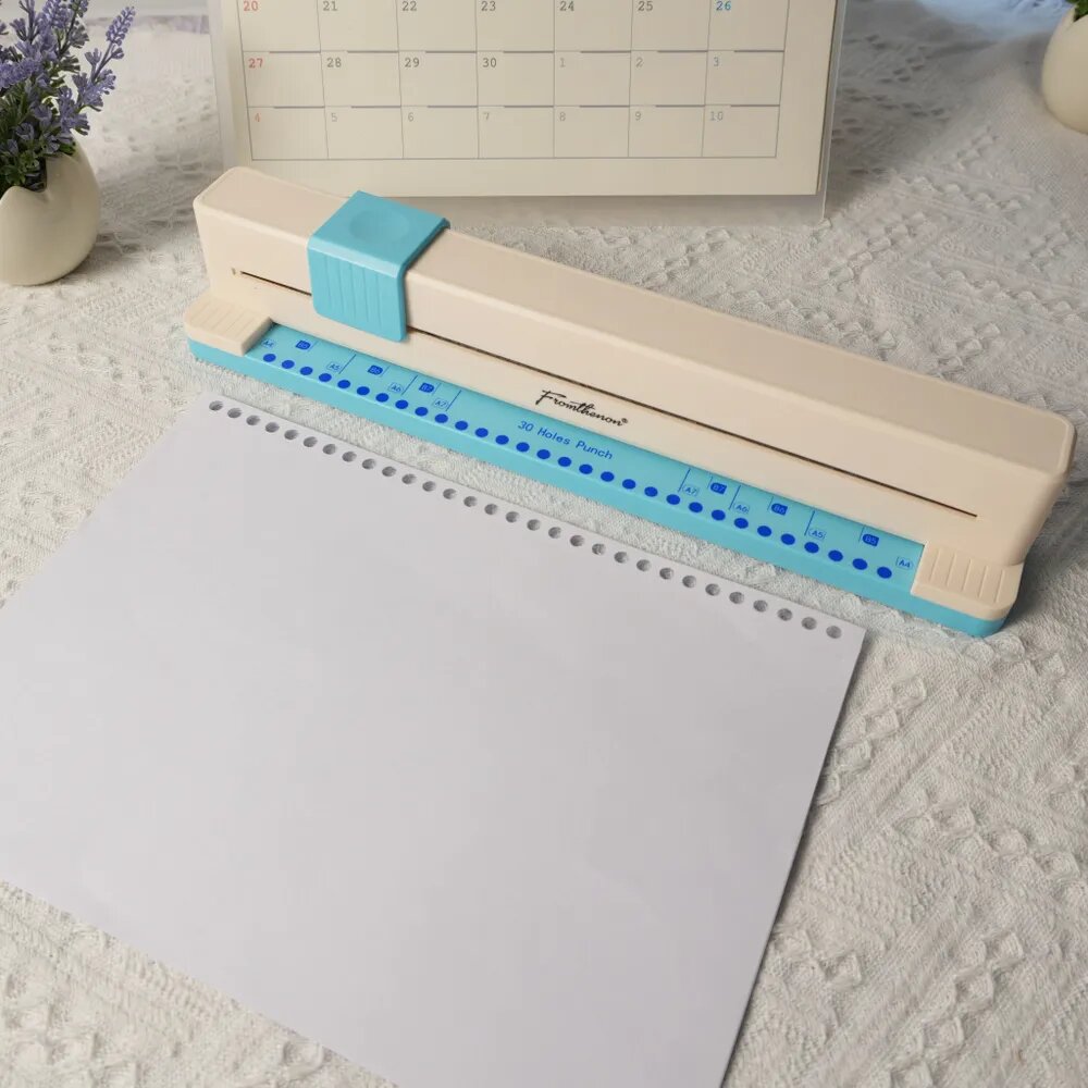 Дырокол Fromthenon на 30 листов, для люверса и конфетти, лазурный, 1 шт.