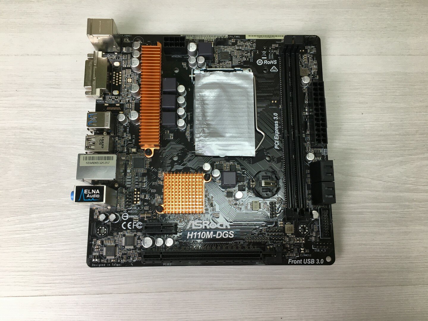 Материнская плата S-1151 AsRock H110M-DGS REV.3.00, H110/2xDDR4/SATA/Lan/USB3.0/DVI/Sb/mATX без планки