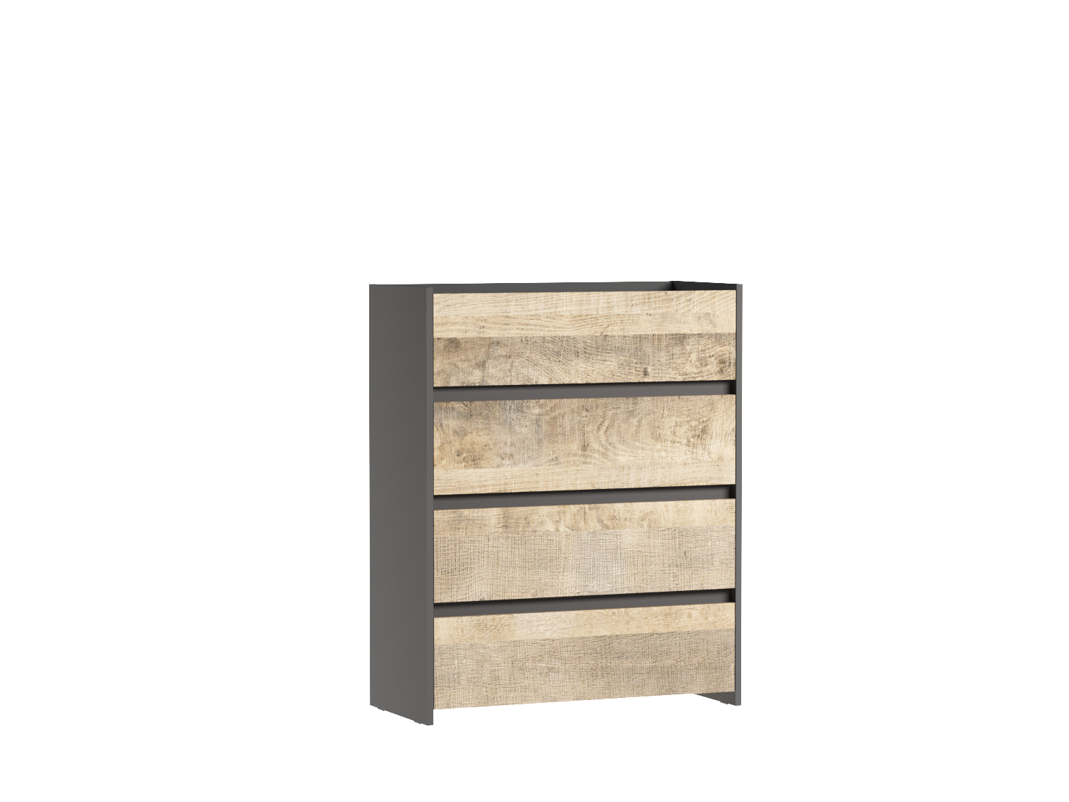 Комод для вещей "ПВШ Денвер", 80см, Дуб гранж песочный/графит