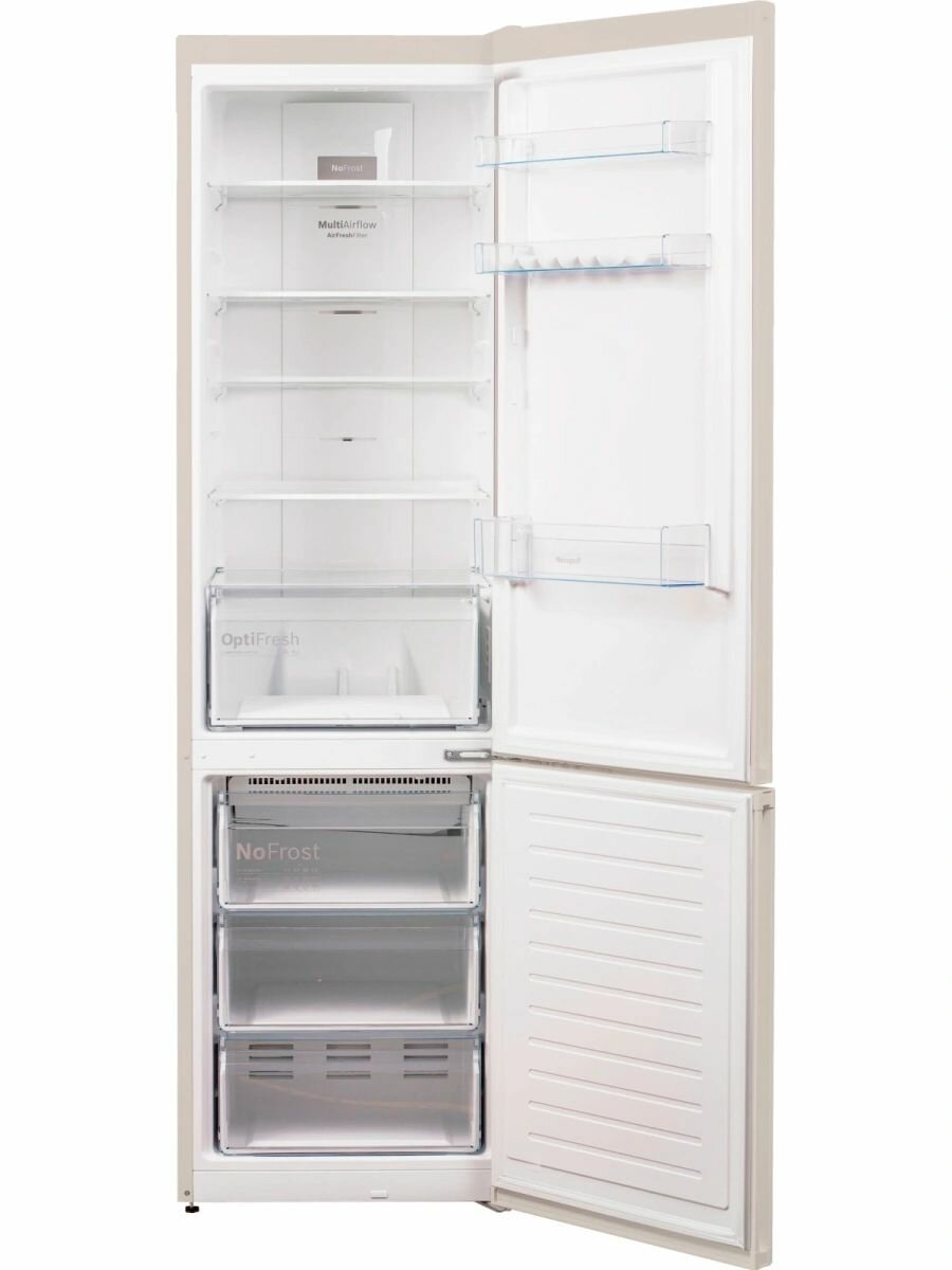 Холодильник Weissgauff WRK 2010 D Inverter NoFrost Beige Soft Close 2-хкамерн. бежевый инвертер (441112)