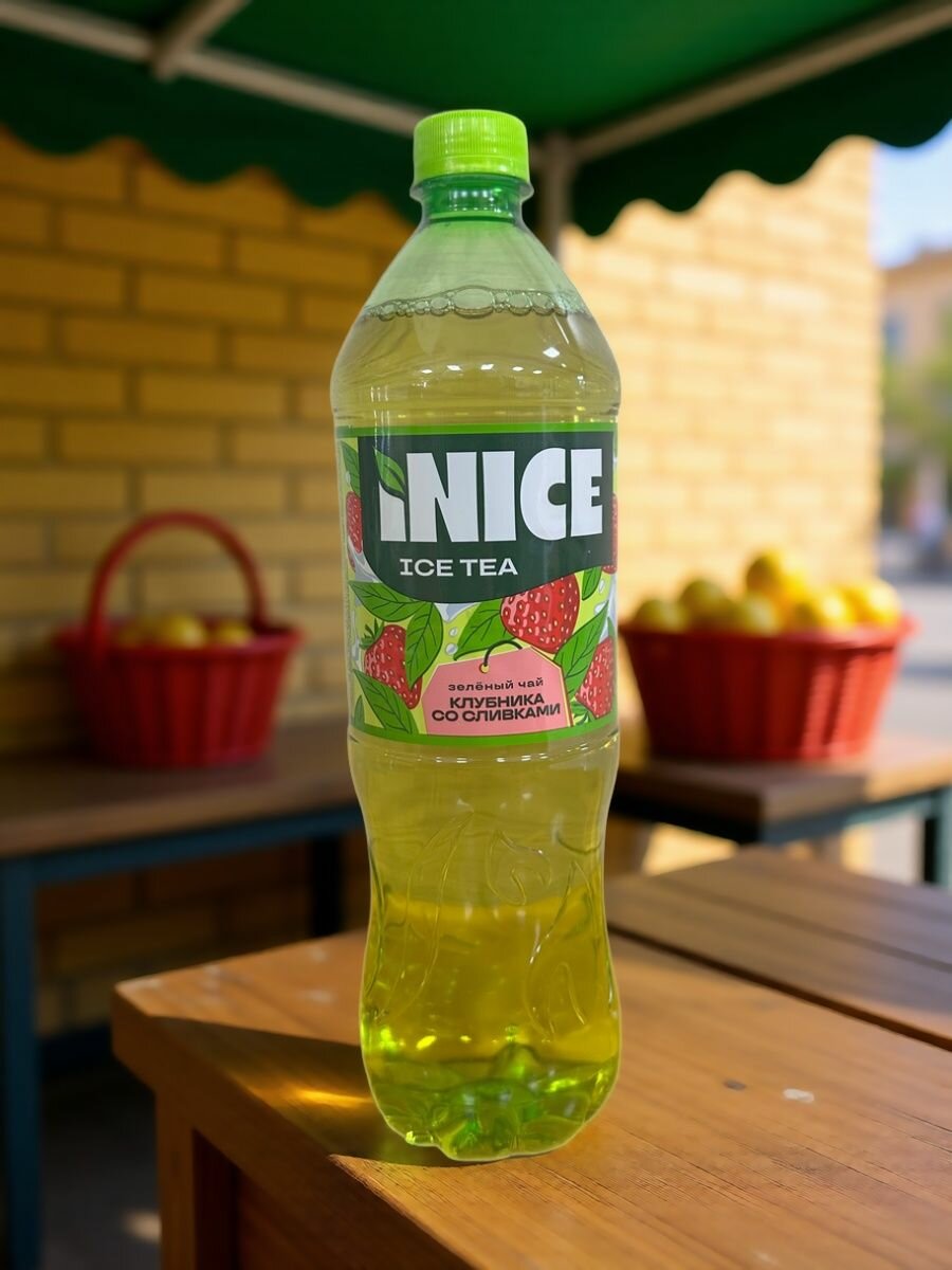 Холодный чай 'IN ICE Зеленый Клубника со сливками , 9шт х 1л