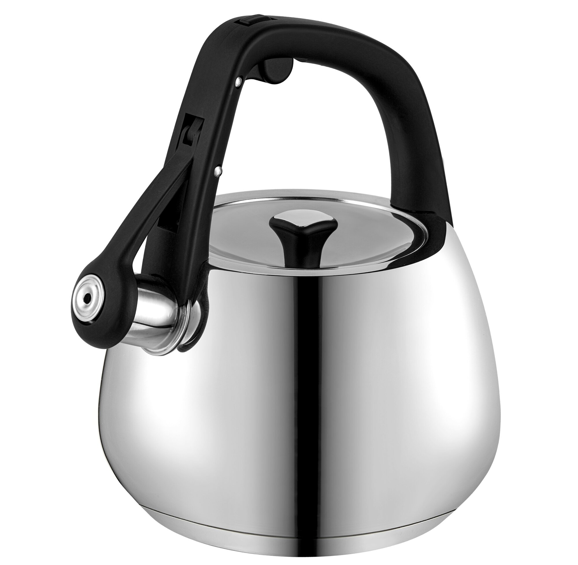 Чайник Polaris Mela, нержавеющая сталь, полированная поверхность, 2,5 л, серебристый