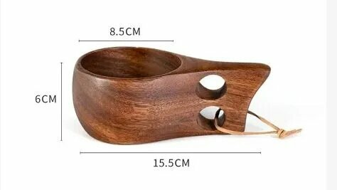 Эксклюзивная походная кукса из цельного дерева, 200 мл, для чая или кофе, финская темная модель