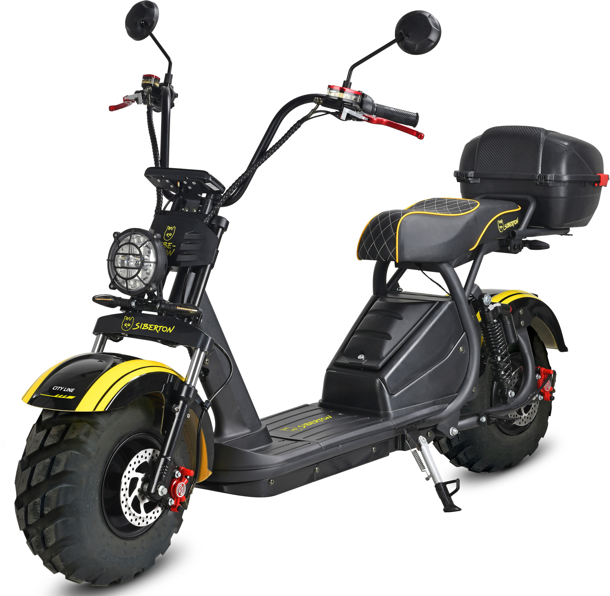 Электроскутер SIBERTON PRO LIGHT 2000W (60V/21Ah) - Внедорожная резина