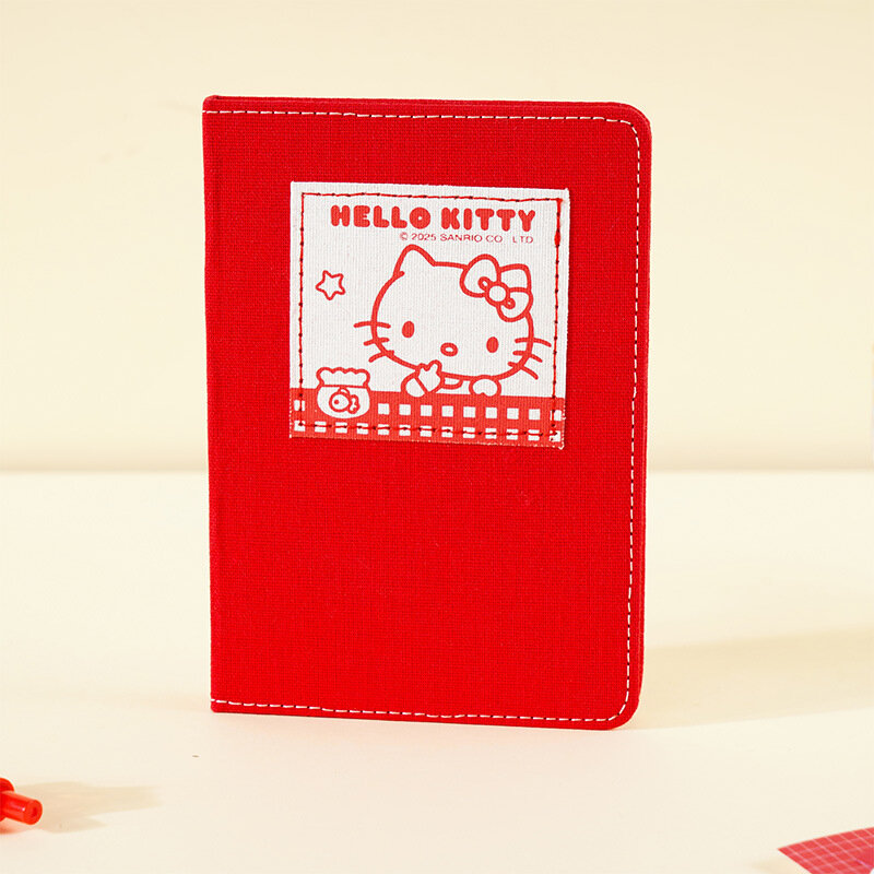 Блокнот Sanrio Hello Kitty, тканевый блокнот формата A6, стильный блокнот, блокнот с мультяшным дизайном для детей.
