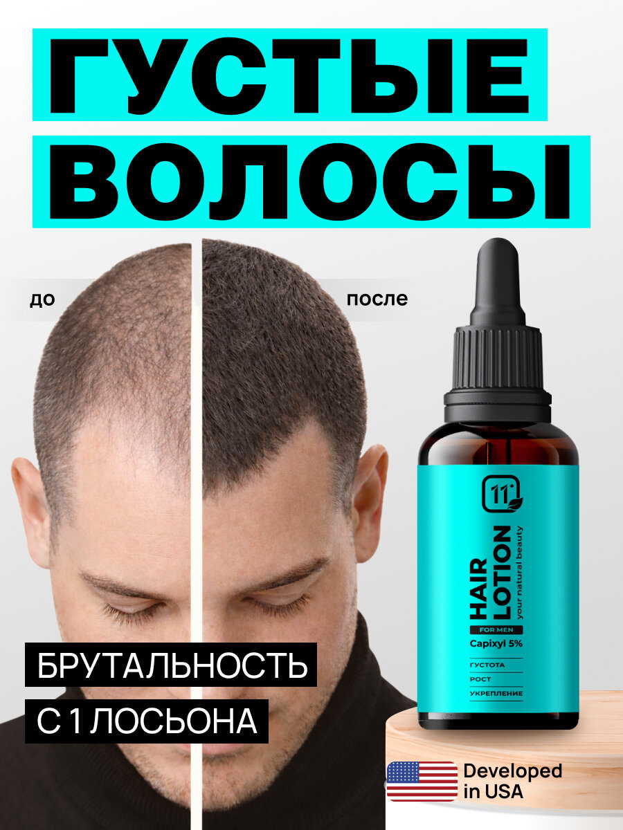 Сыворотка для роста волос и бороды. Против выпадения и облысения. Капиксил 5% 30мл