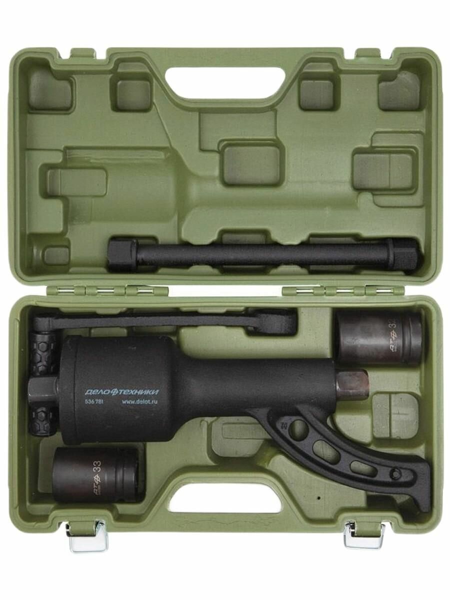 Гайковёрт механический усиленный 1", с головками 32, 33 мм , 536781, Дело Техники.