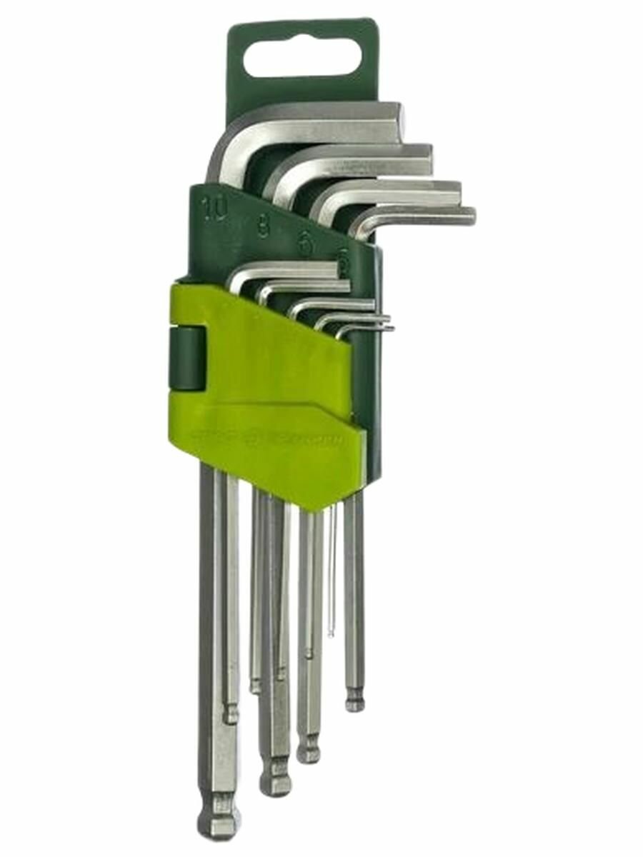 Набор ключей шестигранных с шаром 9 шт, 562091, хромованадиевый, Дело Техники.