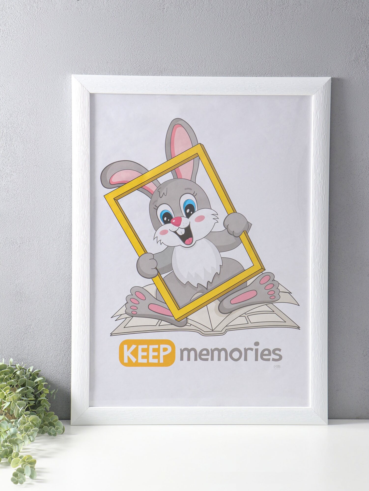 Фоторамка для фото 50×70 см Keep memories, Luxe Elegance, (пластиковый экран) цвет белый