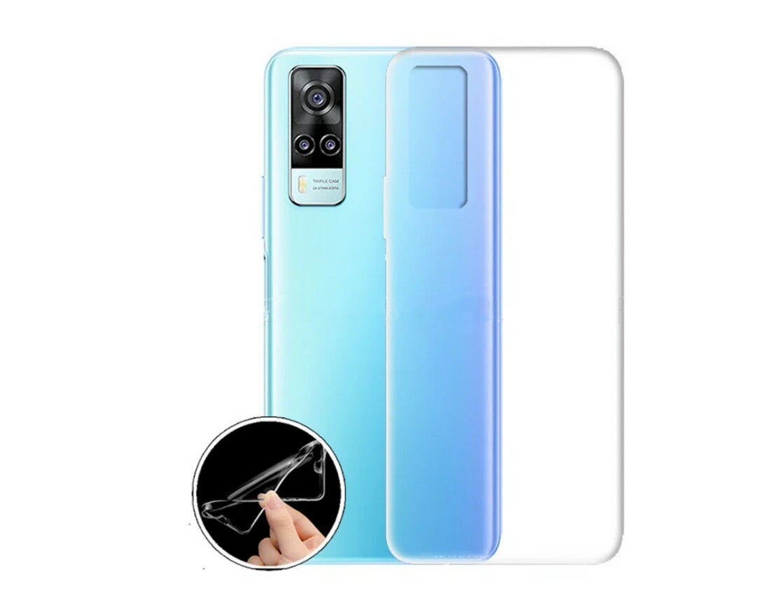 Чехол панель-накладка MyPads для Vivo Y31 2021 ультра-тонкая полимерная из мягкого качественного силикона прозрачная