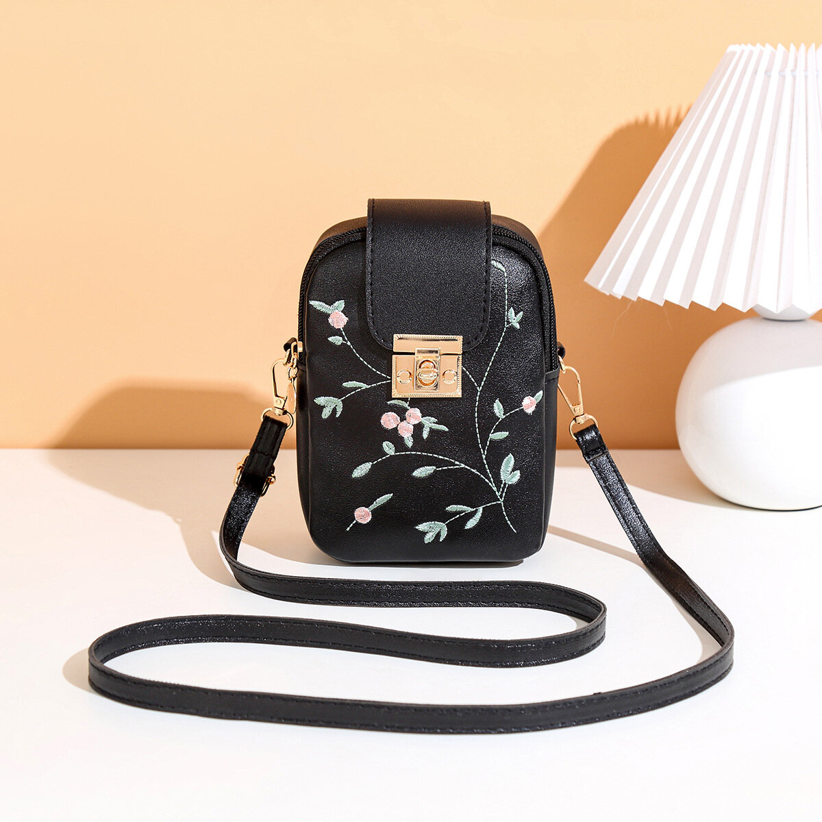 YM Mall Сумка 124 Вышивка Для телефона Искусственная кожа Модная