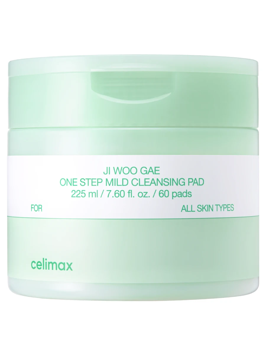 Пэды для очищения и снятия макияжа Celimax Ji Woo Gae One Step Mild Cleansing Pad, 225 мл (60 шт)