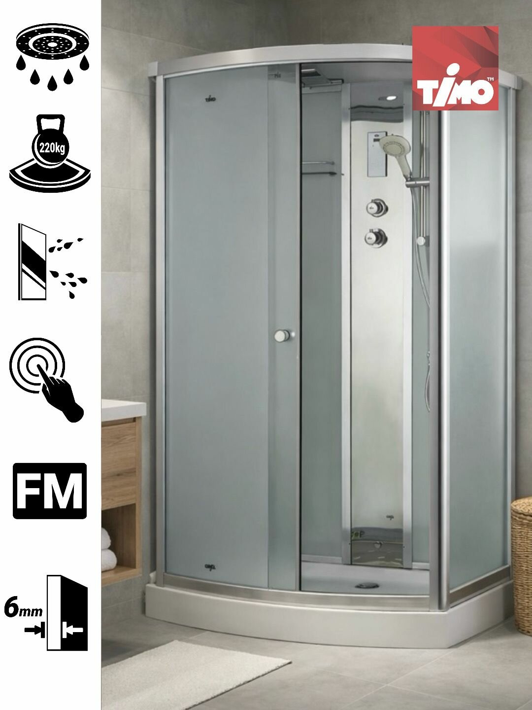 Душевая кабина 120*90 T-8815F
