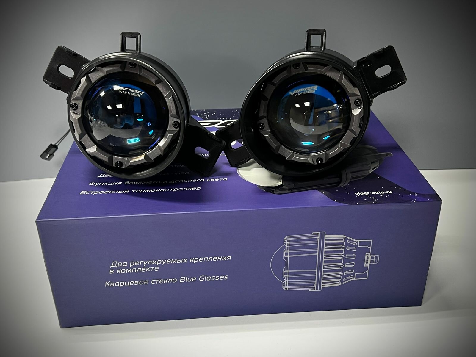 Светодиодные ПТФ противотуманки для Renault Vel Satis 1 поколение 2001-2009 (BJ) - Viper Poseidon NEW - Ближний / Дальний / LED противотуманые фары