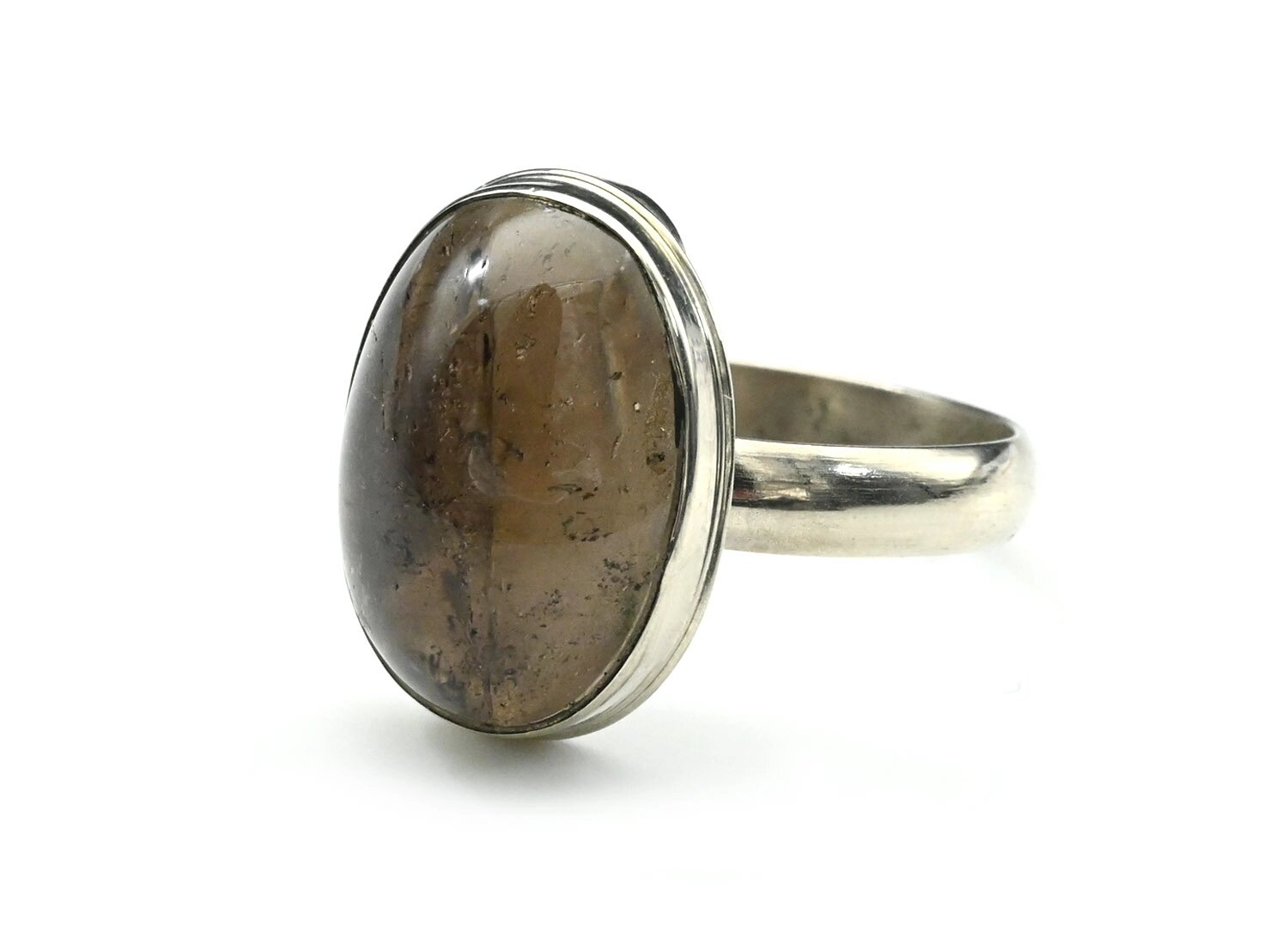 Кольцо, топаз, раухтопаз