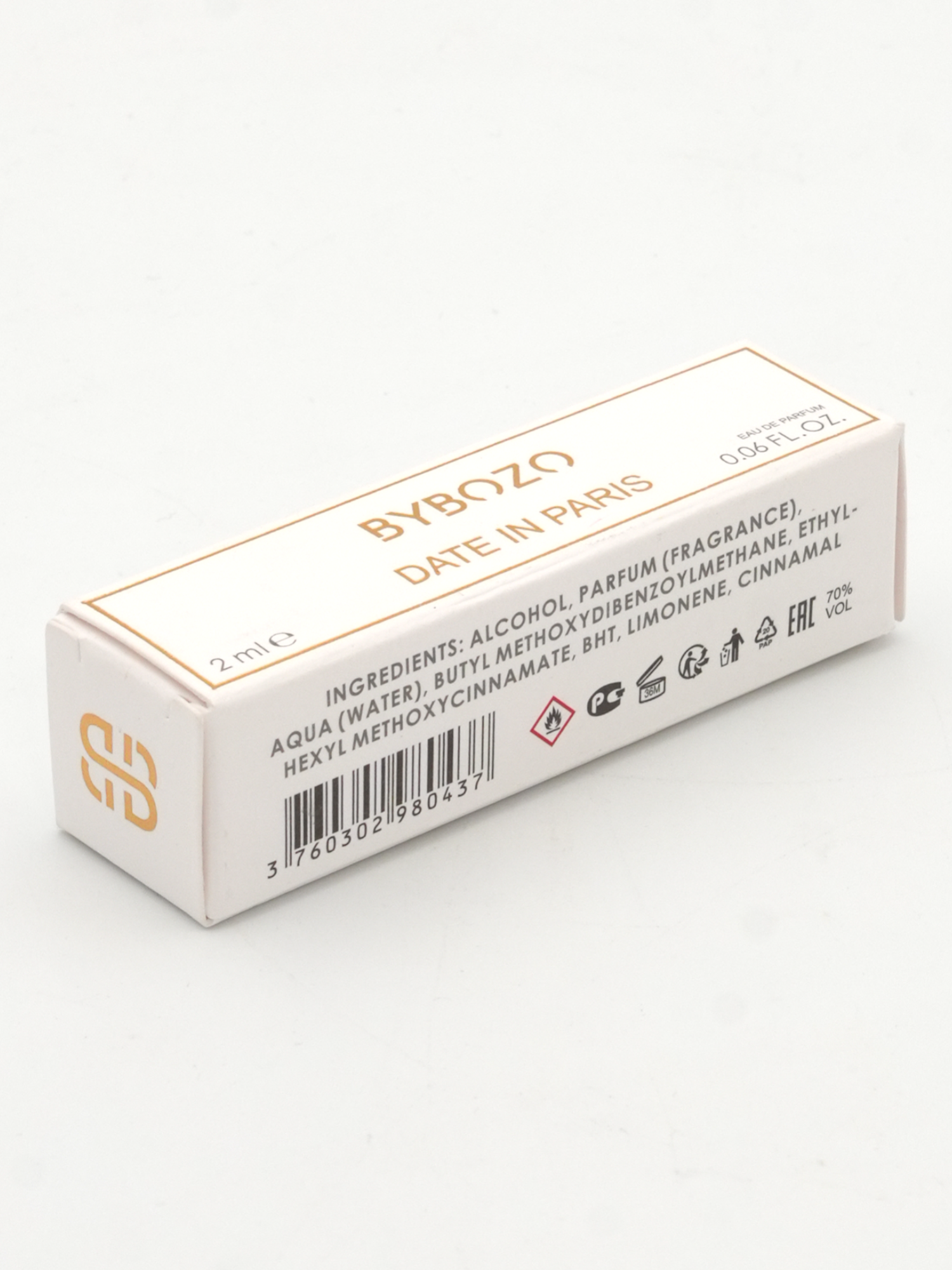 Парфюмерная вода (edP - eau de Parfum) Bybozo Date in Paris унисекс мужская женская 2мл