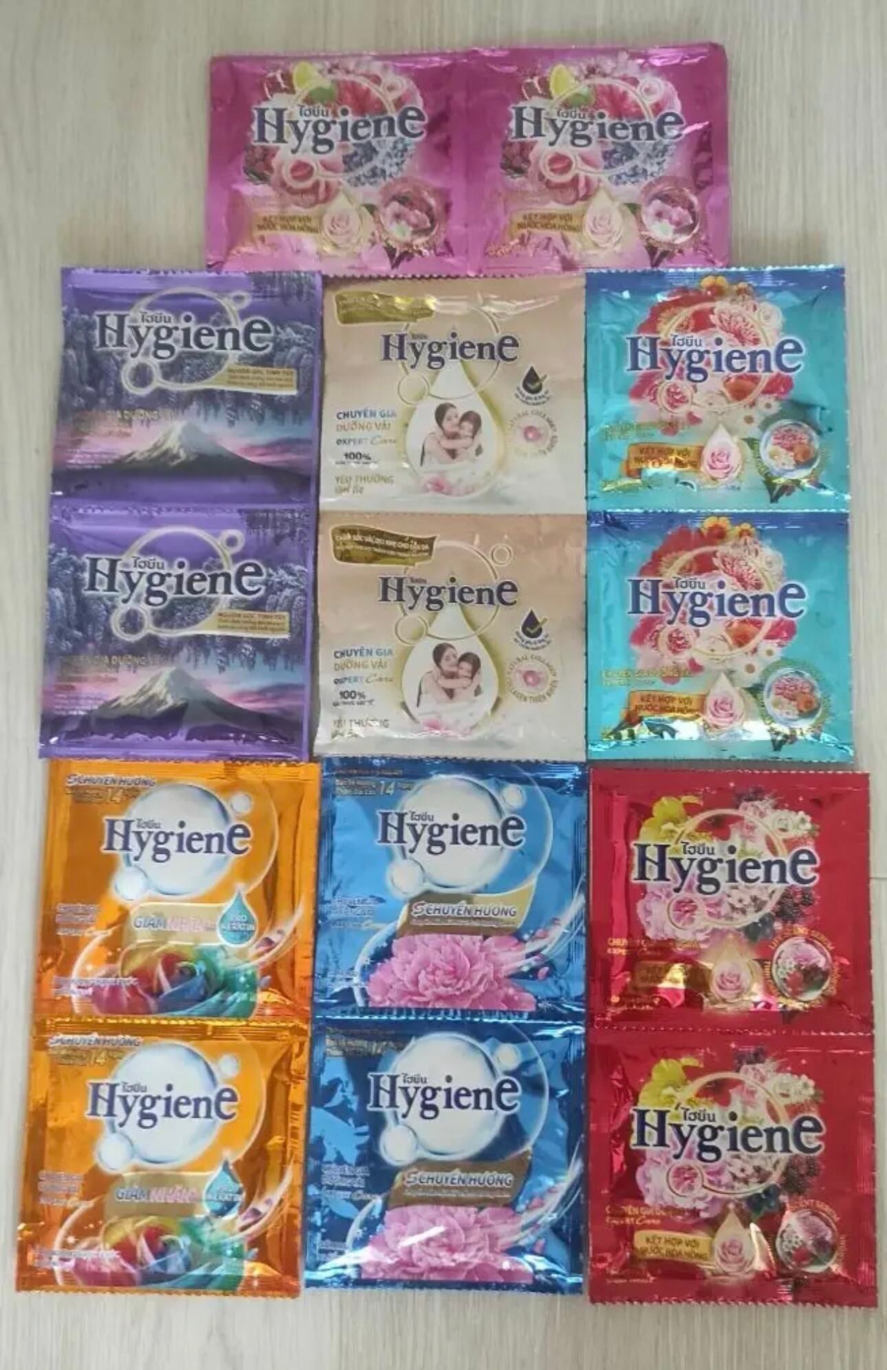 Hygiene Тайский Кондиционер для белья парфюмированный и концентрированный. Парфюм ополаскиватель для стирки белья, подарочный набор из 14 штук по 20мл