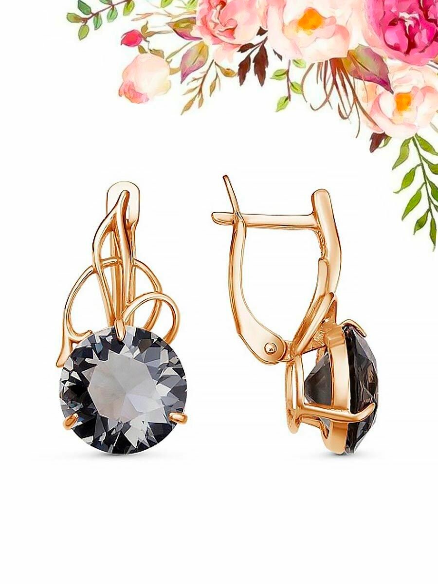 Серьги, серебро, 925 проба, александрит синтетический