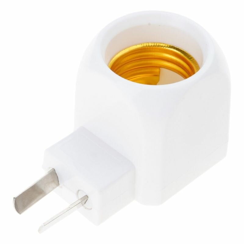 (1 шт.) Патрон E27 (американский стандарт) с выключателем и поворотной вилкой