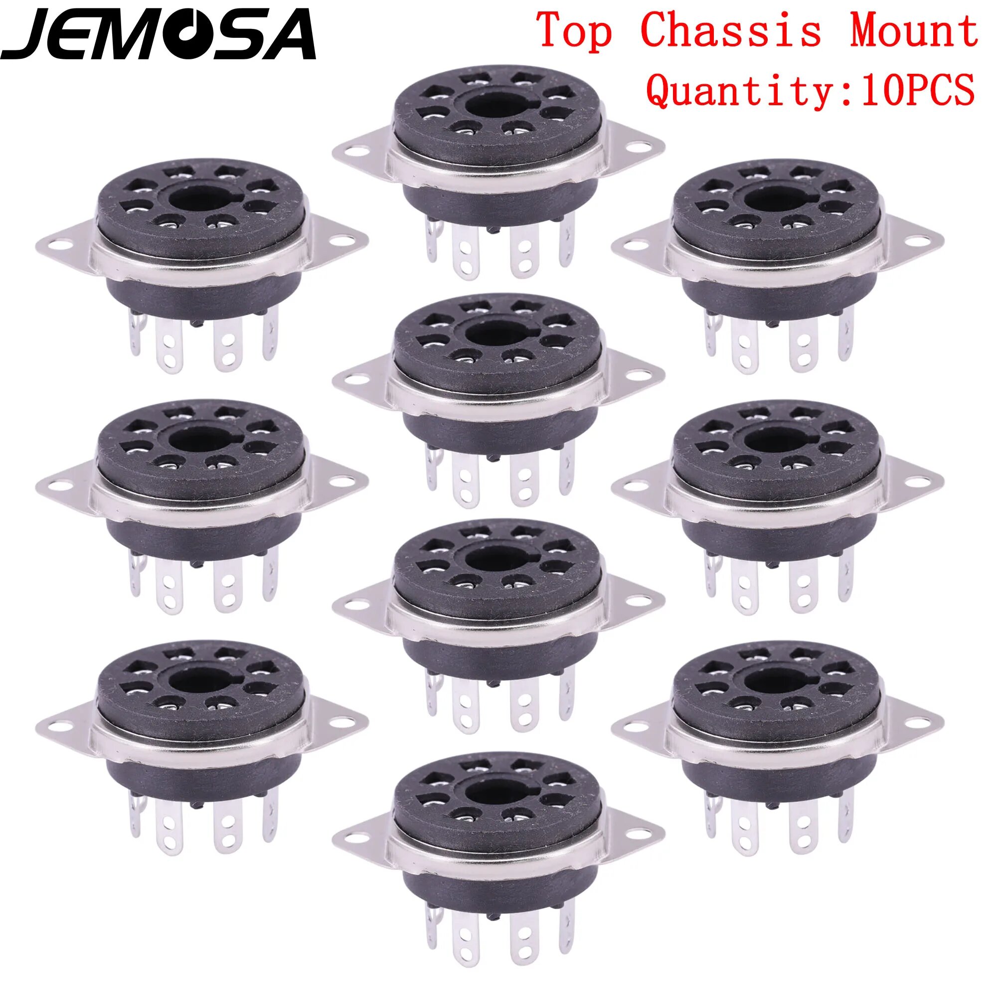 Бакелитовые трубчатые розетки JEMOSA GZS8-B для ламповых усилителей Tin-Top-10PCS