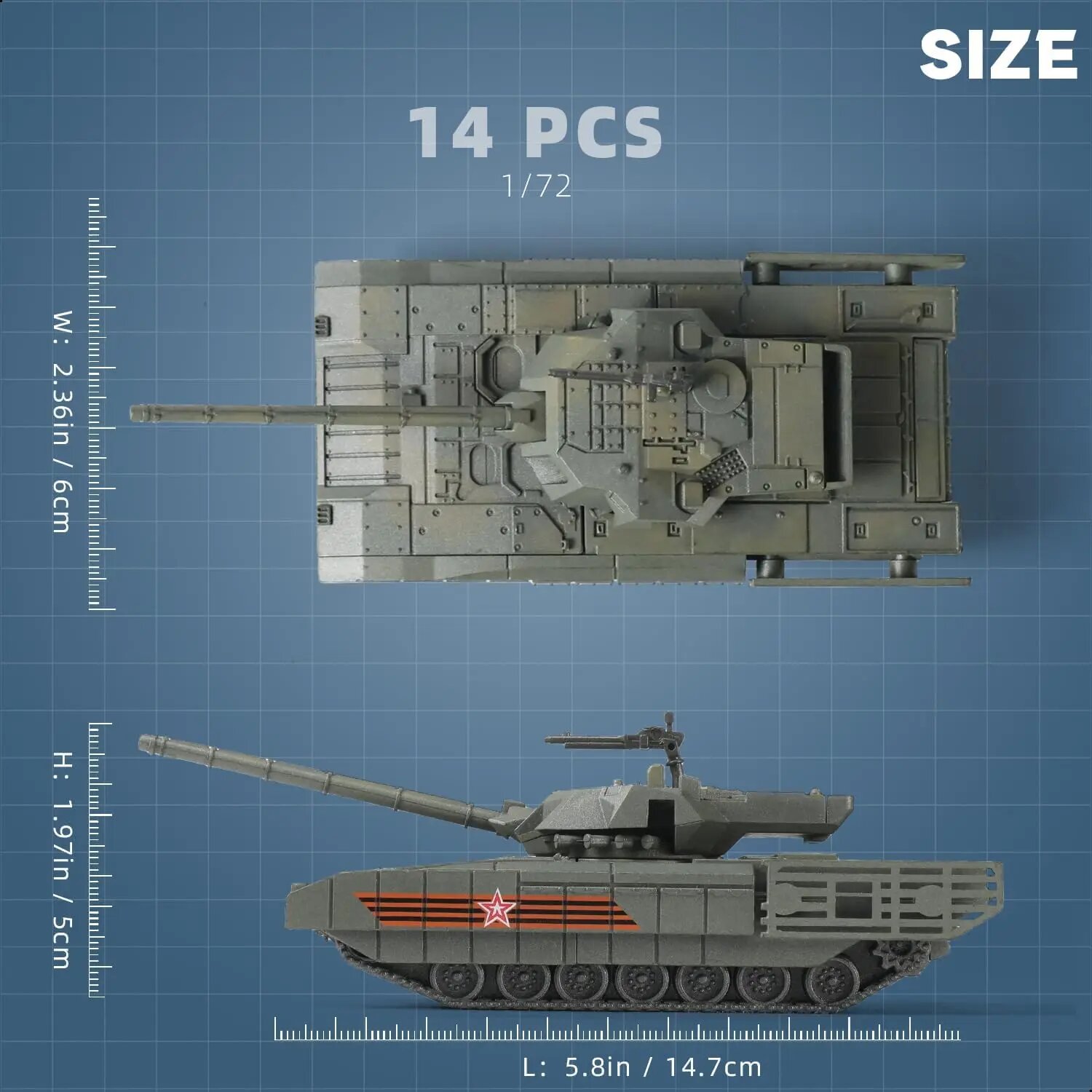 Модель танка Т-14 ZOCO 1/72 пластик T-14