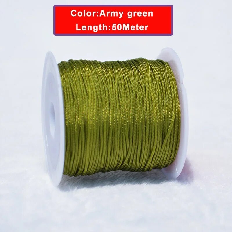 Нейлоновая нить army green 50 м для бисера