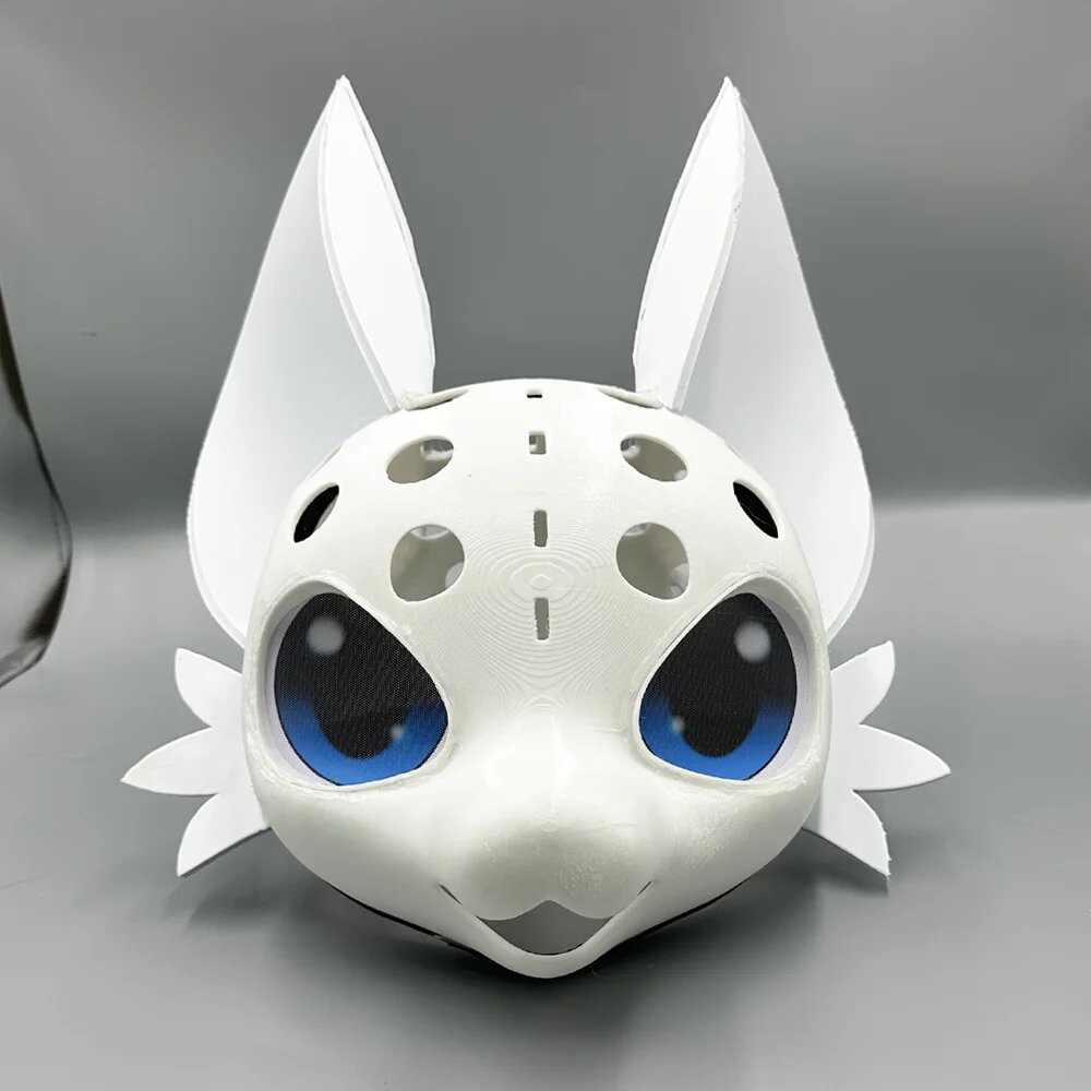 3D Печатная пластиковая маска для мехового костюма L