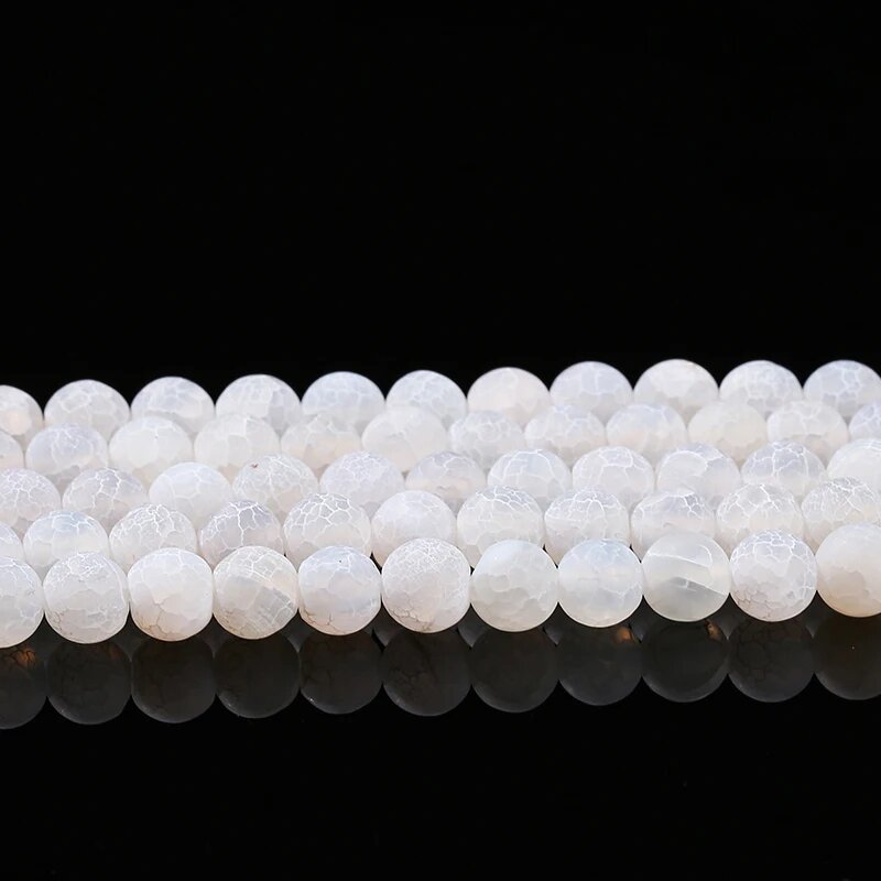 Бусины из белого агата 4/6/8/10 мм 10mm approx 37pcs