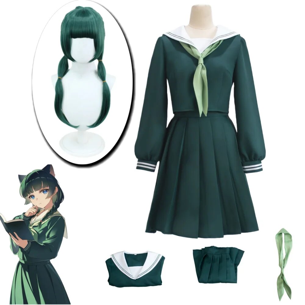 Косплей костюм Мао Мао из аниме "The Apothecary Diaries" Изумрудный, XXL, Costume Wig