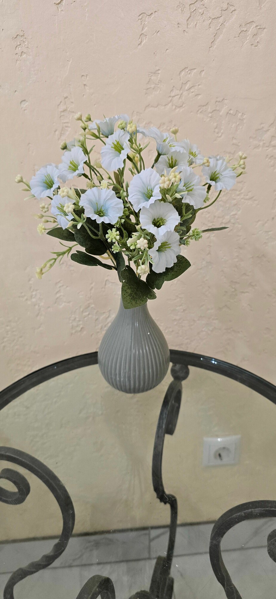 Искусственная петуния Holodilova, голубой цвет, высота 34 см