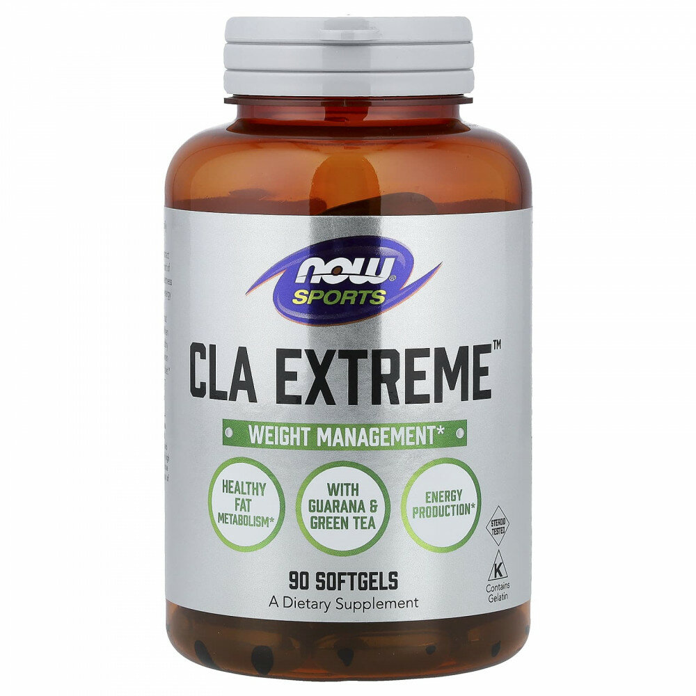 NOW Foods, Sports, CLA Extreme™, 90 капсул