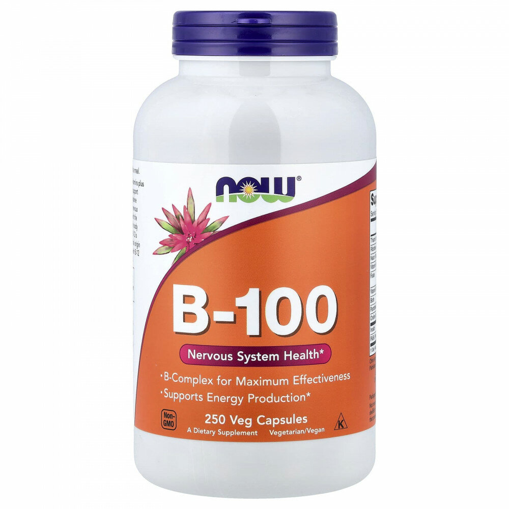 NOW Foods, B-100, 250 растительных капсул