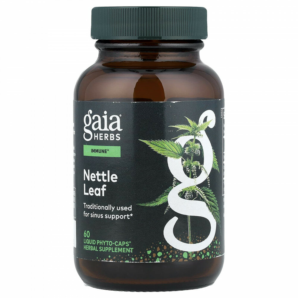 Gaia Herbs, листья крапивы, 60 Liquid Phyto-Caps® (225 мг в 1 капсуле)