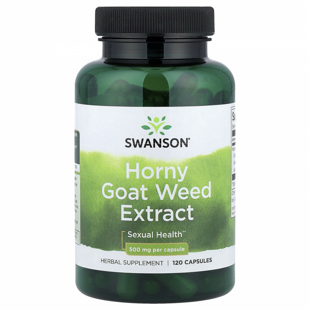 Swanson, экстракт горянки крупноцветковой, 500 мг, 120 капсул