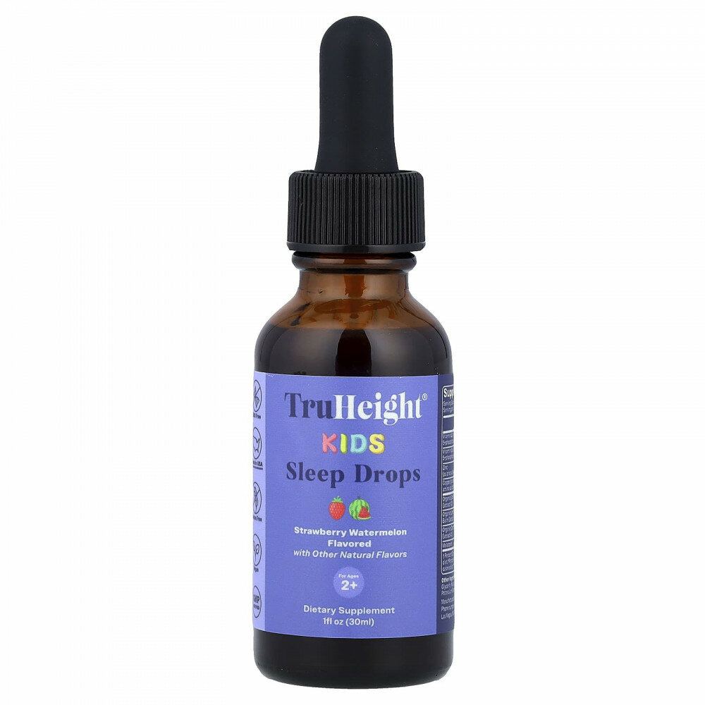 TruHeight, Капли для сна, для детей от 2 лет, с клубникой и арбузом, 30 мл (1 жидк. Унция)