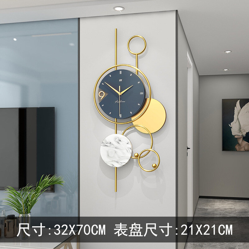 Настенные часы для гостиной, премиум-класса, стильные, в стиле легкой роскоши, декор для дома, креативные часы, настенные, бесшумные, не требуют сверления.